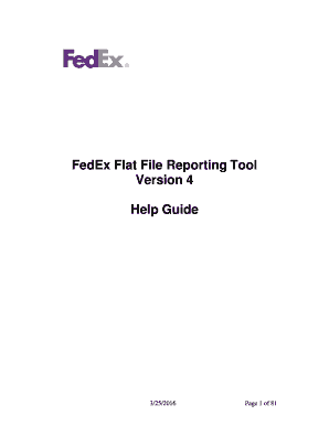 Fillable Online FedEx Flat File Reporting Tool Fax Email Print - pdfFiller