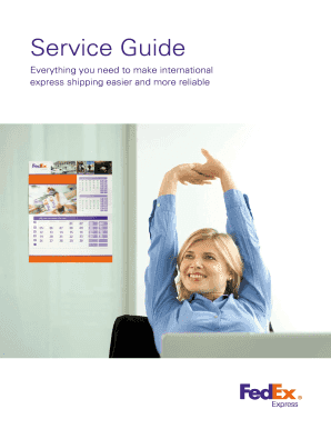 Fillable Online Service Guide Everything you need to make international express shipping easier ...