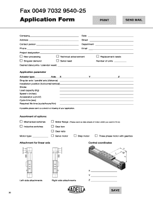 Fillable Online nadella Fax 0049 7032 9540-25 Application Form Fax ...