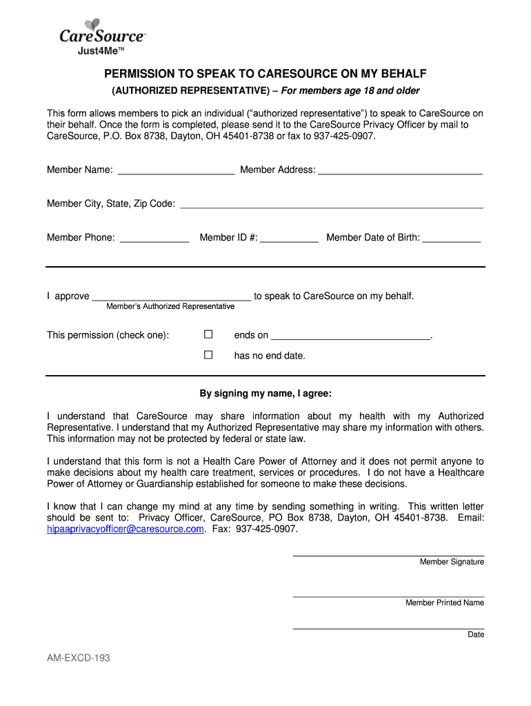 Fillable Online Authorizationpermission to make non-bhealth careb bb ...