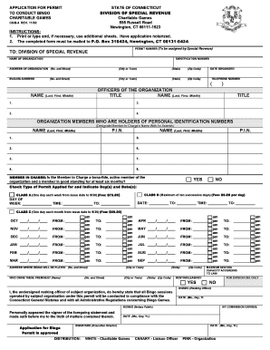 Fillable Online vvv dosr state ct APPLICATION FOR A PERMIT TO bSTATEb ...
