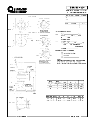 Fillable Online SERIES 6235 YEOMANS VERTICAL CLOSECOUPLED ...