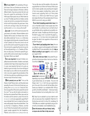 Fillable Online freebiblestudy Talent Form -- FREE Bible School ...
