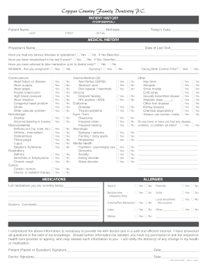 Fillable Online 1005 PATIENT HISTORY FORM Fax Email Print - pdfFiller