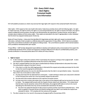 Fillable Online 4.05 Client Rights with Respect to Protected Health ...