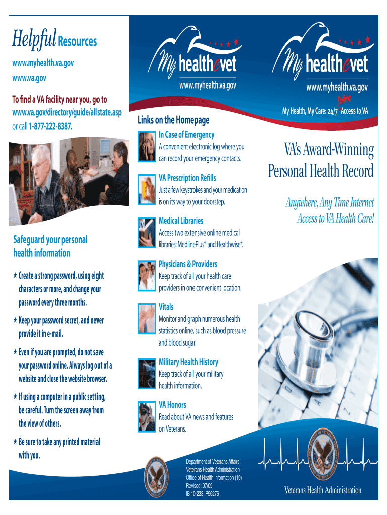 My Healthevet - Fill Online, Printable, Fillable, Blank | pdfFiller