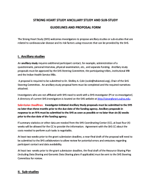 Fillable Online strongheart ouhsc STRONG HEART STUDY ANCILLARY STUDY ...