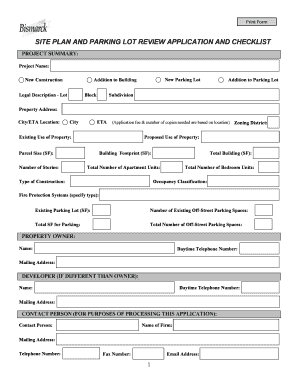 Fillable Online Site plan review bapplicationb and checklist - Bismarck Fax Email Print - pdfFiller