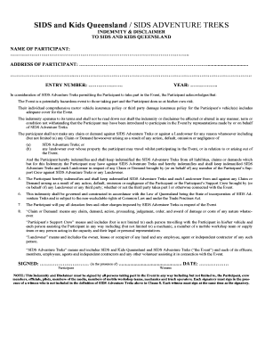 Fillable Online Indemnity and Disclaimer Form Fax Email Print - pdfFiller
