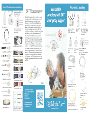 Fillable Online medicalert org Fold Fold Fold Medical ID bMedicAlertb ...