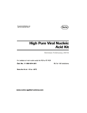 Roche High Pure Viral Nucleic Acid Kit - Fill Online, Printable ...