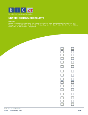 Ausfüllbar Online 1 3 unternehmenscheckliste de.doc Fax Email Drucken ...