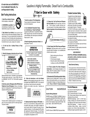 Fillable Online Gasoline is Highly Flammable Diesel Fuel is Combustible ...