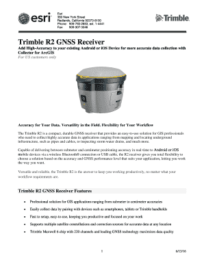 Fillable Online Trimble R2 - Esri Fax Email Print - pdfFiller