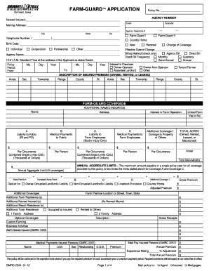 Fillable Online Farm-Guard Application - bfmiahullbbcomb Fax Email ...