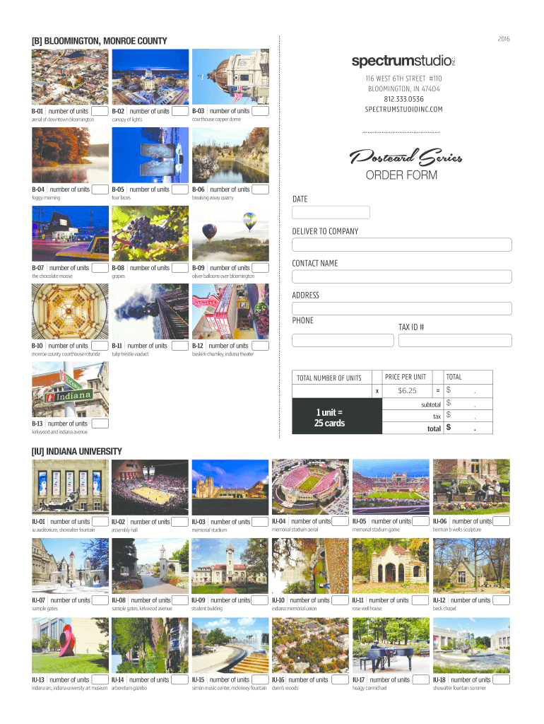 Fillable Online ORDER FORM I - Spectrum Studio Fax Email Print - pdfFiller