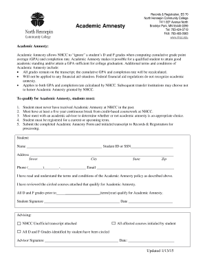 Fillable Online This policy sometimes referred to as Academic Fresh ...