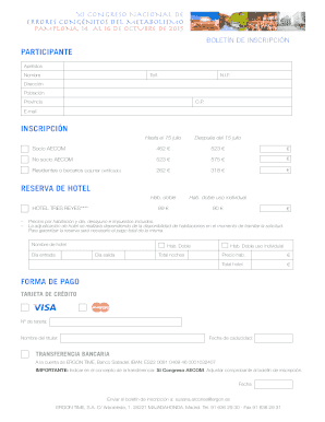 Completable En línea Descargar Formulario de Reserva en pdf Fax Email ...