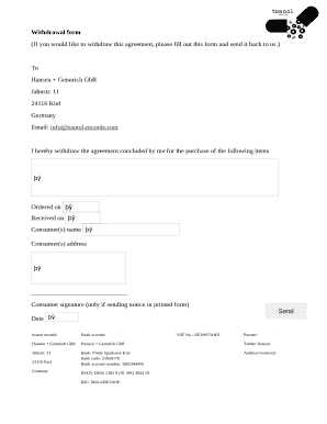 Fillable Online Withdrawal form If you would like to withdraw this ...