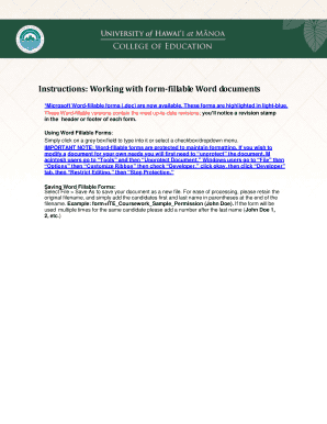 Fillable Online Instructions: Working with form-fillable Word documents ...