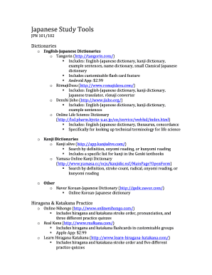 Fillable Online o English-JapaneseDictionaries Fax Email Print - pdfFiller