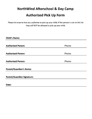 Fillable Online stlawrence cce cornell NorthWind Afterschool amp Day ...