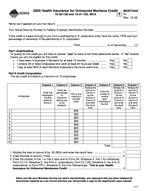 Fillable Online revenue mt Your Social Security Number or Federal ...