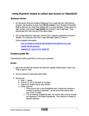 Fillable Online Using Scantron sheets to collect test scores for ...