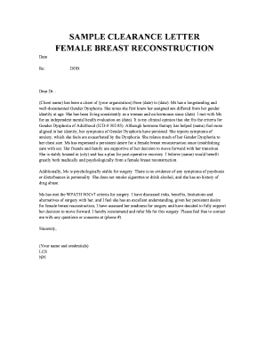 Fillable Online FEMALE BREAST RECONSTRUCTION Fax Email Print - pdfFiller