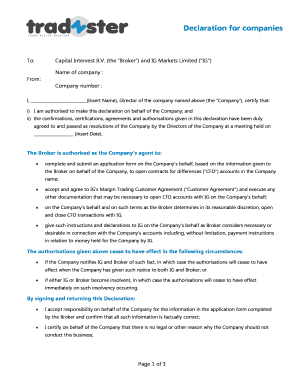 Fillable Online Declaration for companies - btradzsterbbcomb Fax Email ...