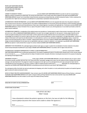 Fillable Online IOM CONSENT FORM V 1-Page - neuroalertcom Fax Email ...