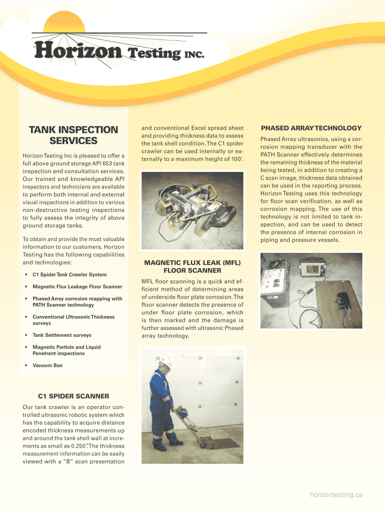 Fillable Online TANK INSPECTION Fax Email Print - pdfFiller