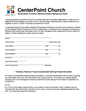 Fillable Online CenterPoint Church Fax Email Print - pdfFiller