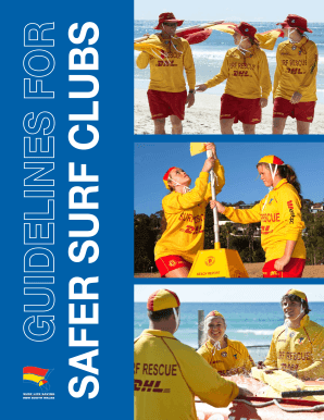Fillable Online Guidelines for safer surf clubs 1 - Sawtell Surf Life ...