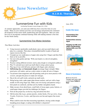 Fillable Online Summertime Fun with Kids Fax Email Print - pdfFiller