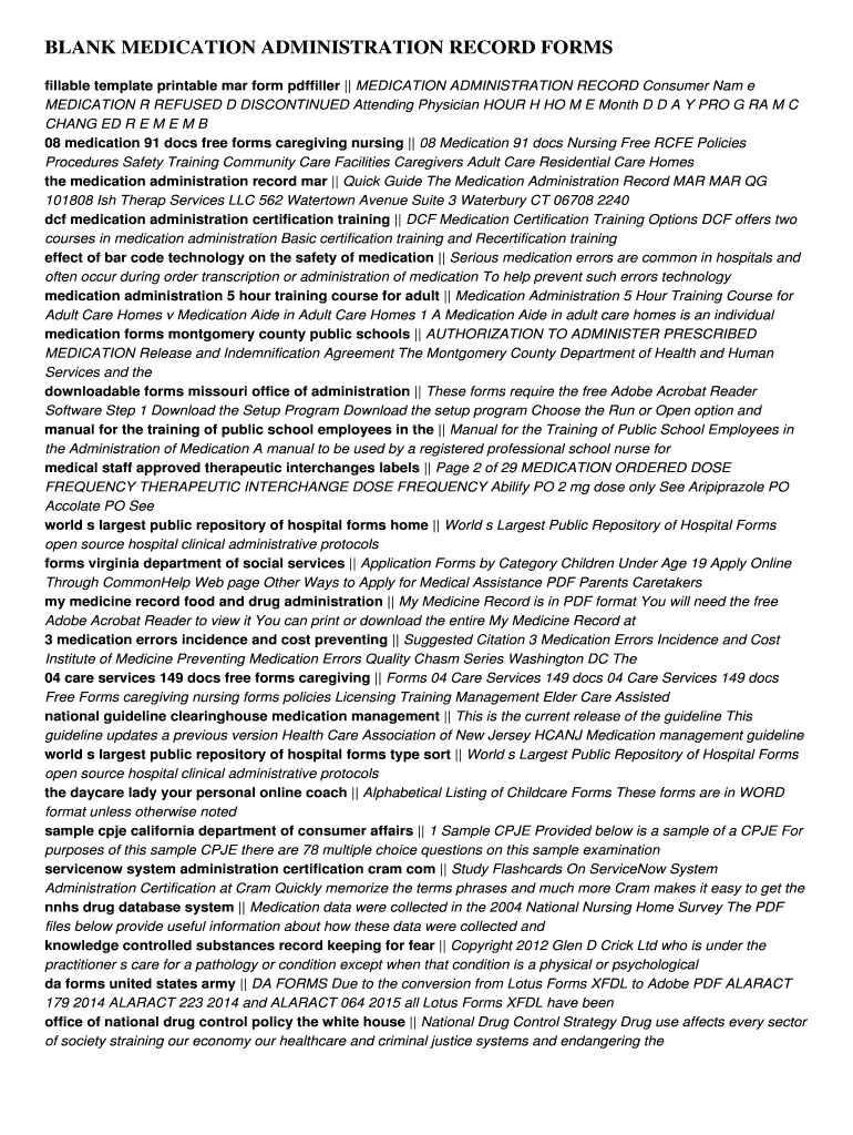 Fillable Online 64 140 159 blank medication administration record forms ...