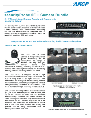Fillable Online SecurityProbe 5E + Camera Bundle - AKCP Fax Email Print ...