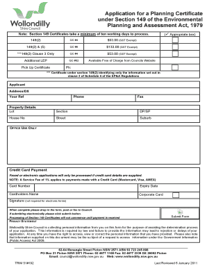 Fillable Online wollondilly nsw gov Section b149 Applicationb Form ...