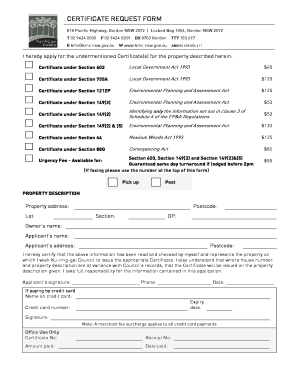 Fillable Online 2012 160325 2012 - 2013 - Certificate Request Form Fax ...