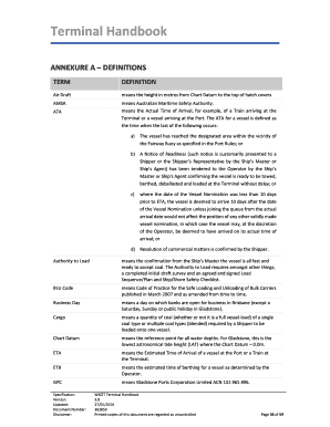 Fillable Online WICET Terminal Handbook Final Issued 2docx Fax Email ...