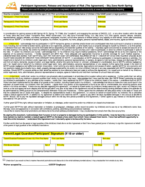 Fillable Online Parent/Legal Guardian/Participant' Signature (if 18 or ...