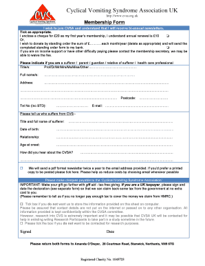 Fillable Online cvsa org Membership form with Amandas address - cvsa ...