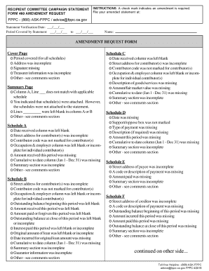 Fillable Online fppc ca BFormb 460 Review and Amendment Request Guide ...