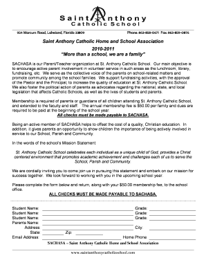 Fillable Online SACHASA REGISTRATION FORM 2010-2011doc Fax Email Print ...