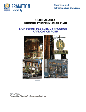 Fillable Online brampton CENTRAL AREA COMMUNITY IMPROVEMENT PLAN SIGN ...