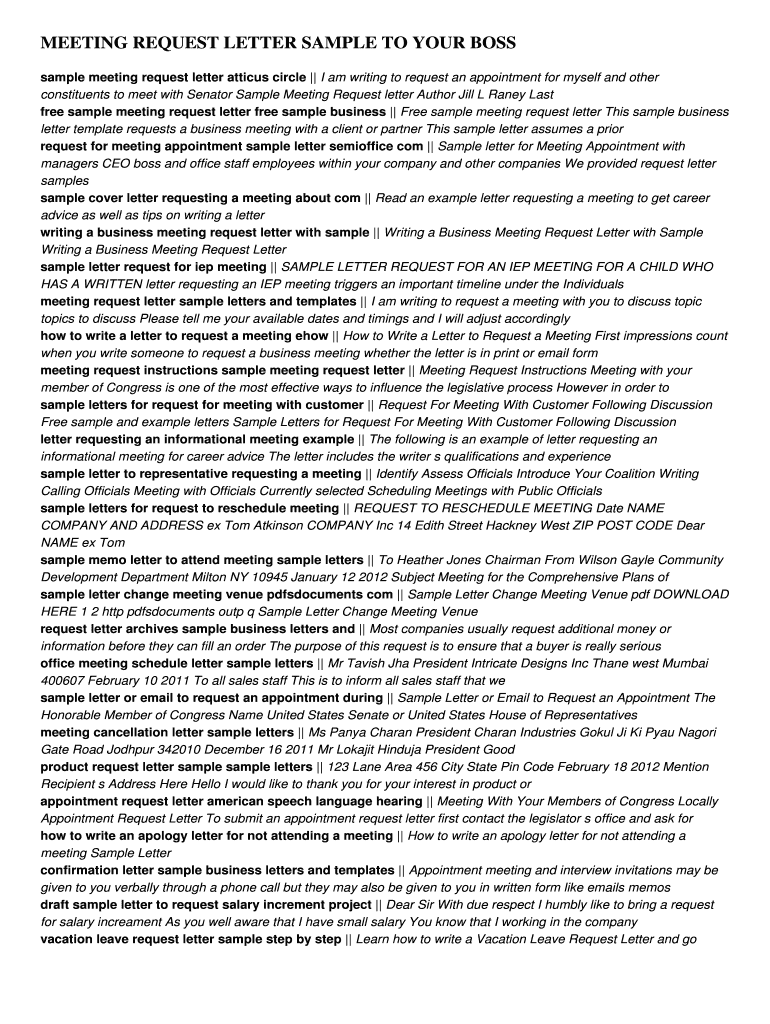 Fillable Online 64 140 159 Meeting request letter sample to your boss Download Free meeting ...