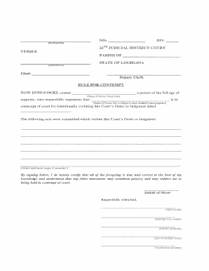 Fillable Online Contempt Form Fax Email Print - pdfFiller
