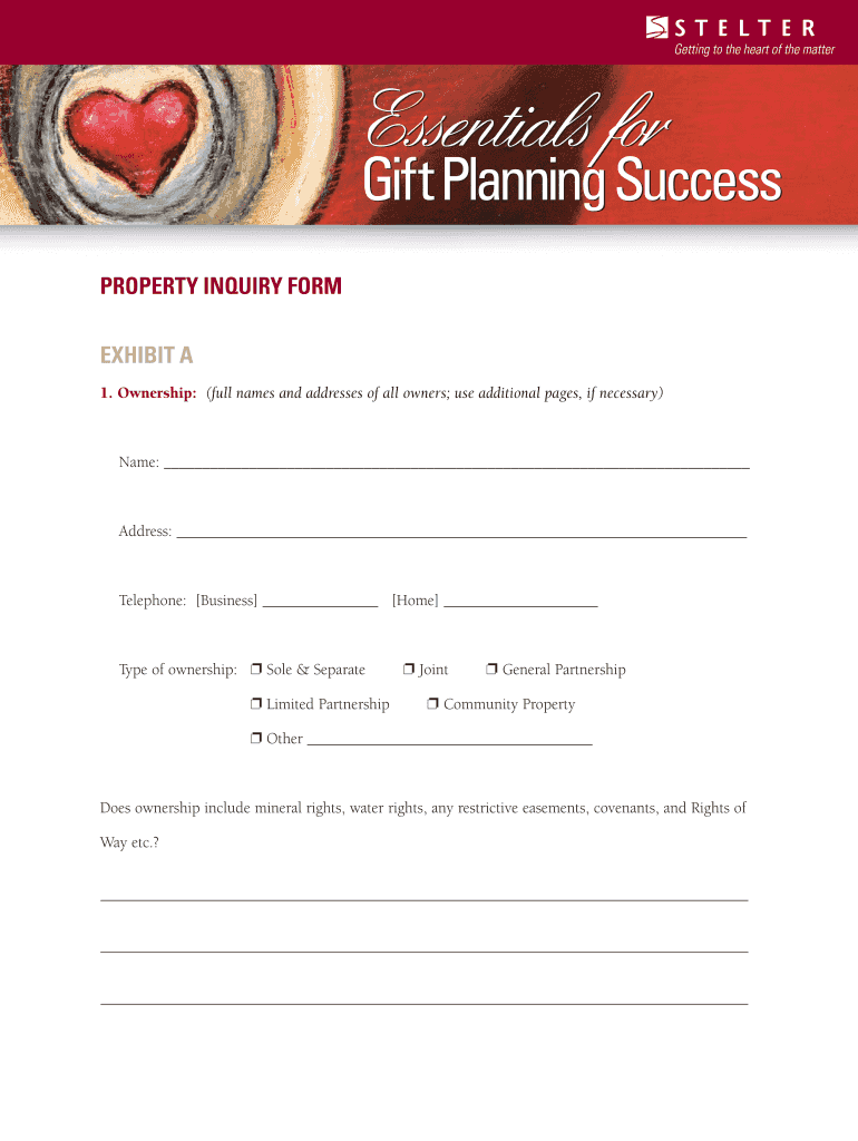 Fillable Online ncpgc Property Inquiry Form Fax Email Print - pdfFiller