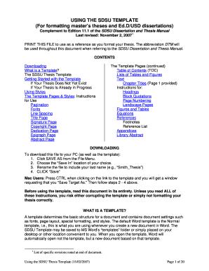 Fillable Online USING THE SDSU TEMPLATE Fax Email Print - pdfFiller