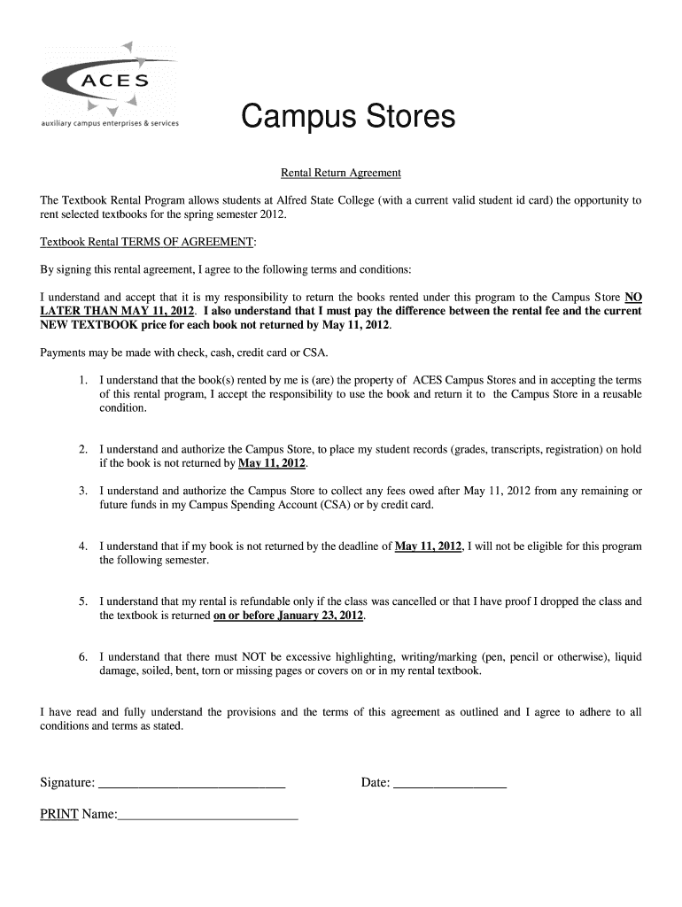 Fillable Online Campus Stores Fax Email Print - pdfFiller